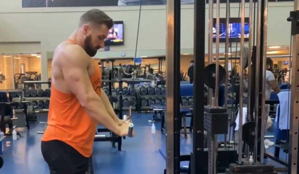 eZ Bar Cable Triceps Extensions